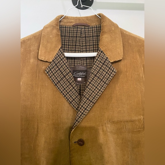 Cortefiel | Jackets & Coats | Vintage Cortefiel Mens Tan Corduroy Long ...